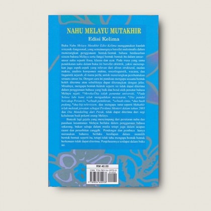 Nahu Melayu Mutakhir by Asmah Haji Omar - Riwayat